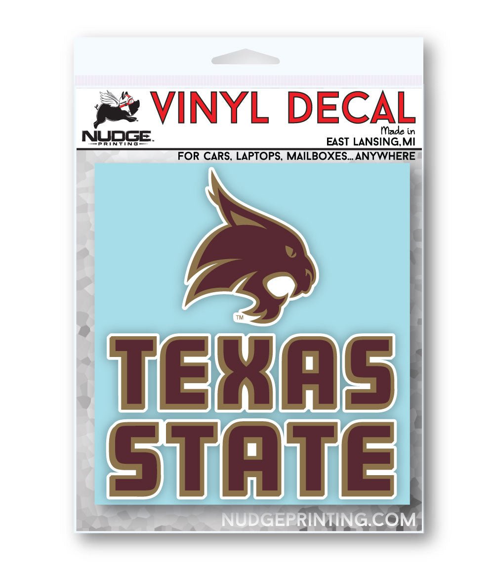 Texas State University Interlocking TS Logo Car Decal – Nudge Printing