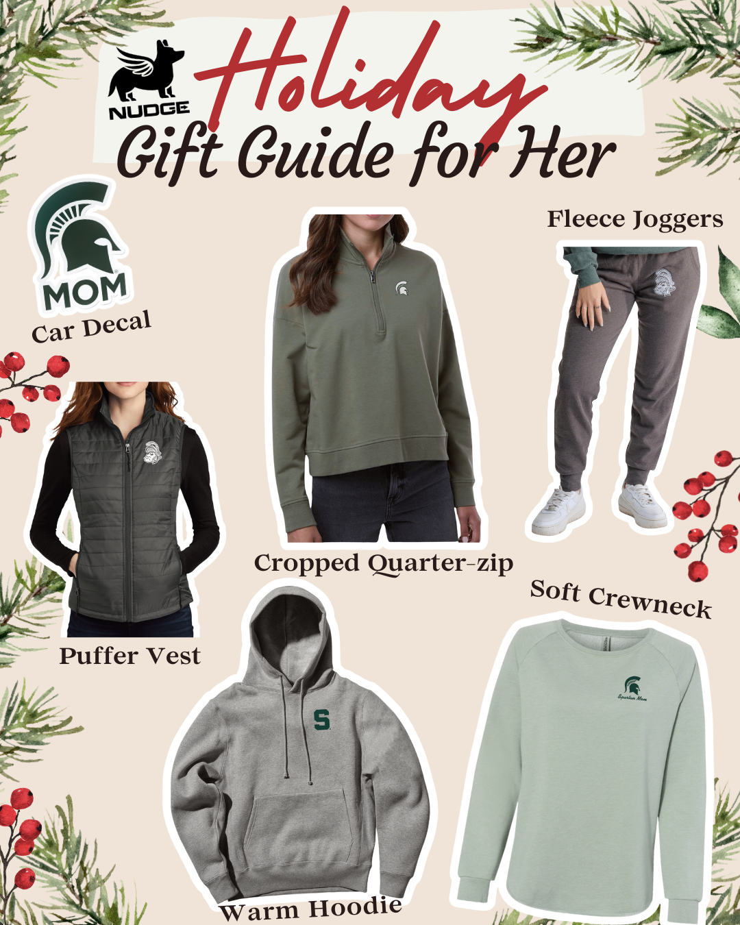 Authentic Michigan State Apparel & Hats Made by Spartans – Nudge Printing