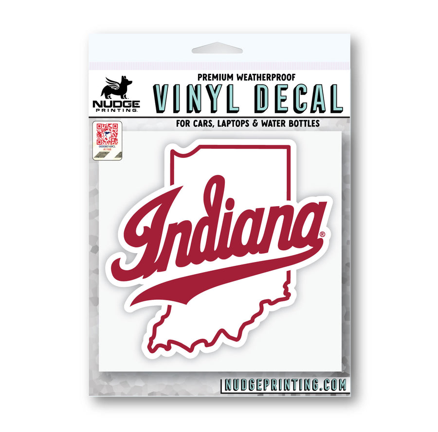 Script Indiana IU Sticker and Car Decal – Nudge Printing