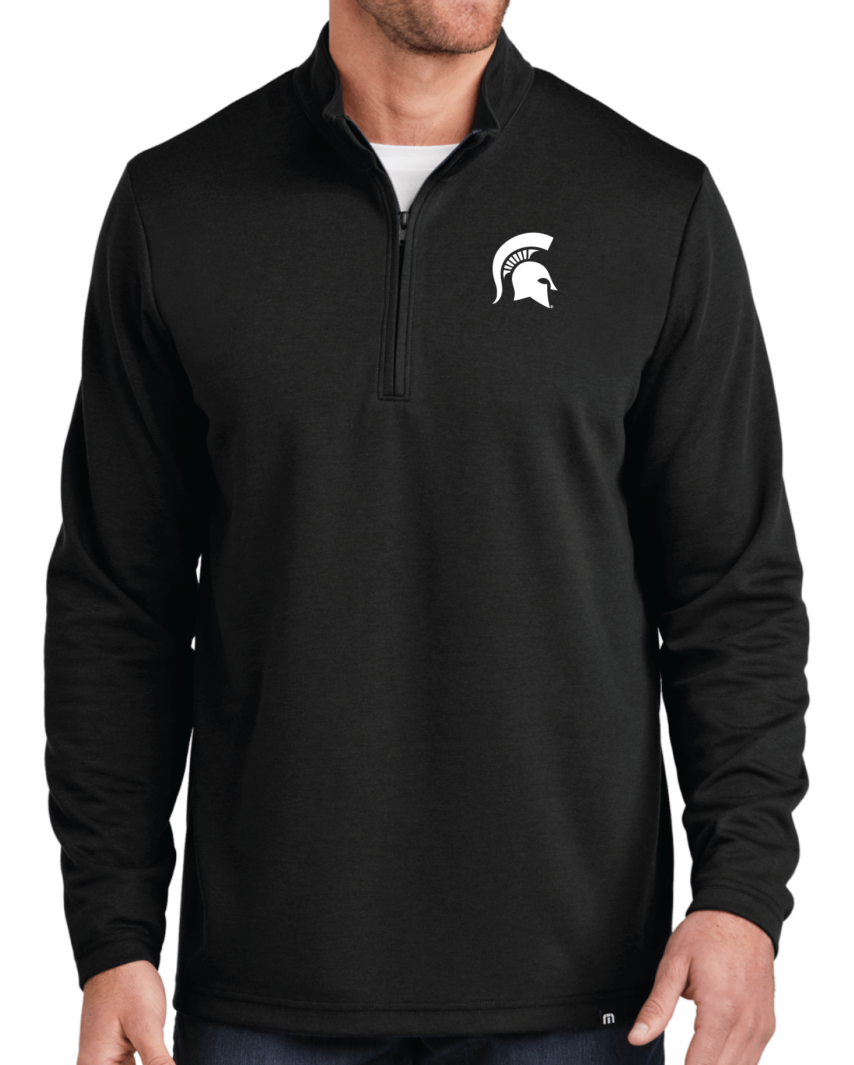 Michigan State Quarter Zip with Spartan Helmet Logo – Nudge Printing