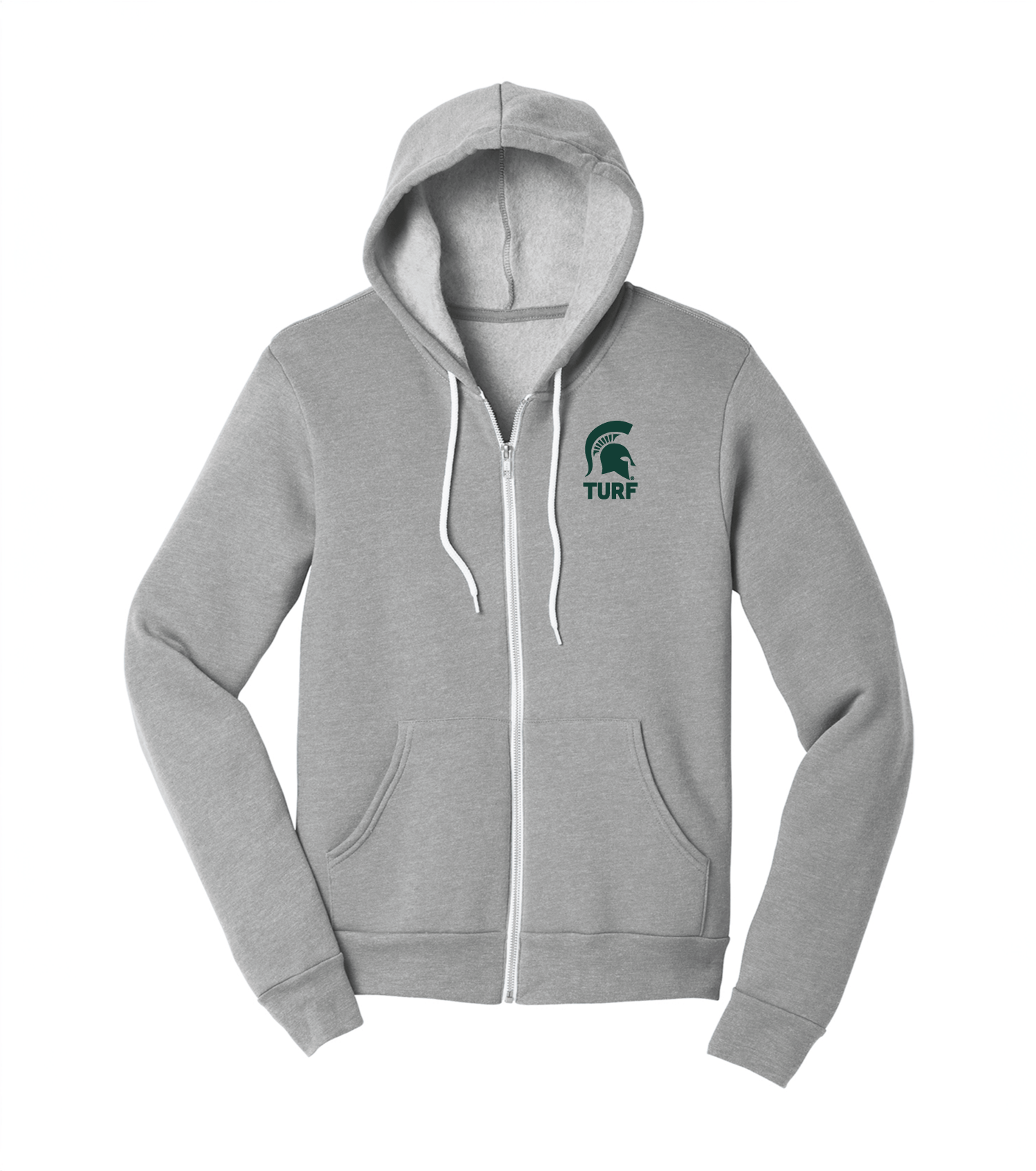 MSU Turf | Gray Michigan State Turf Zip Up Sweatshirt (Pre-Order ...
