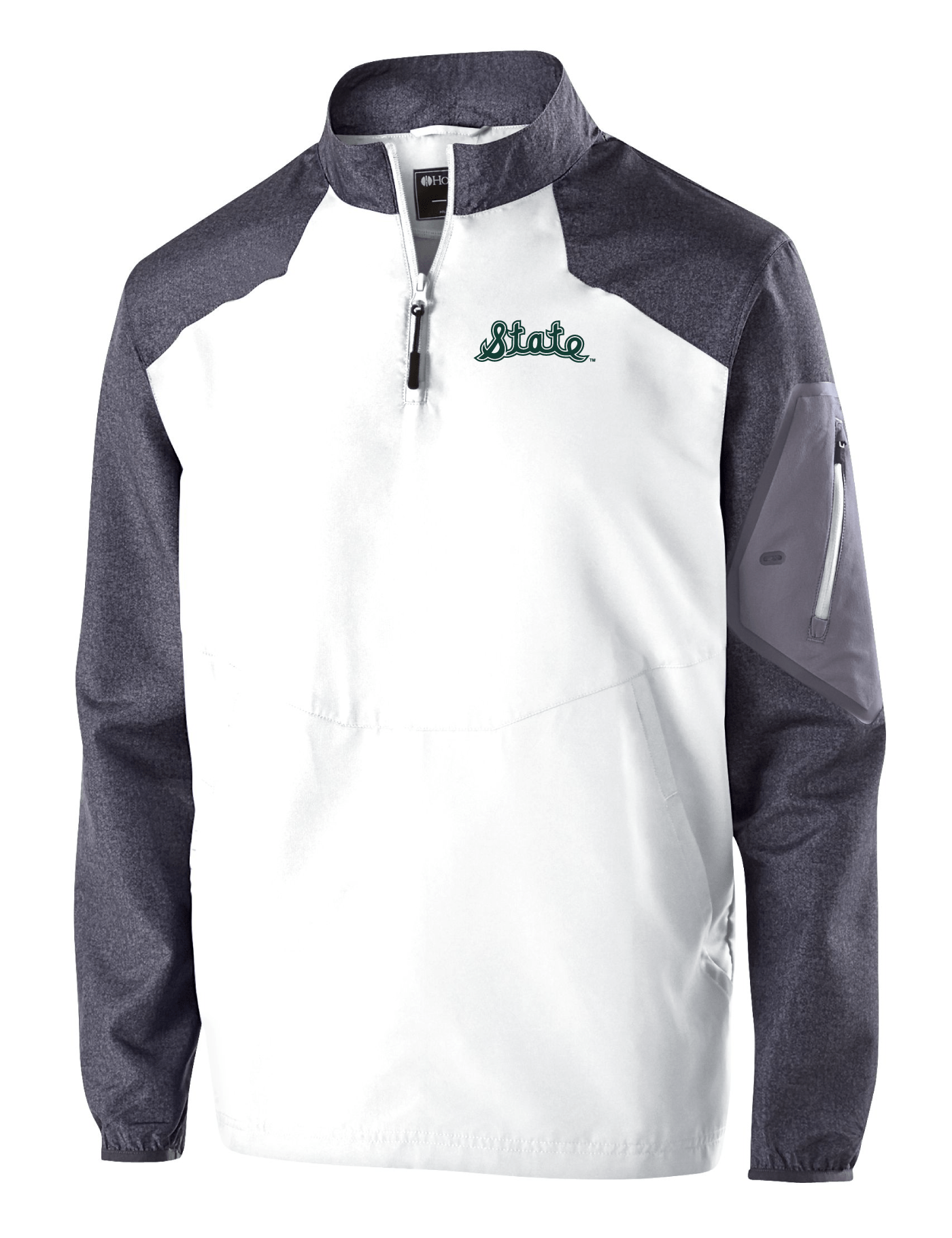 Vintage MSU Cursive State Holloway Raider Jacket in White and Grey ...