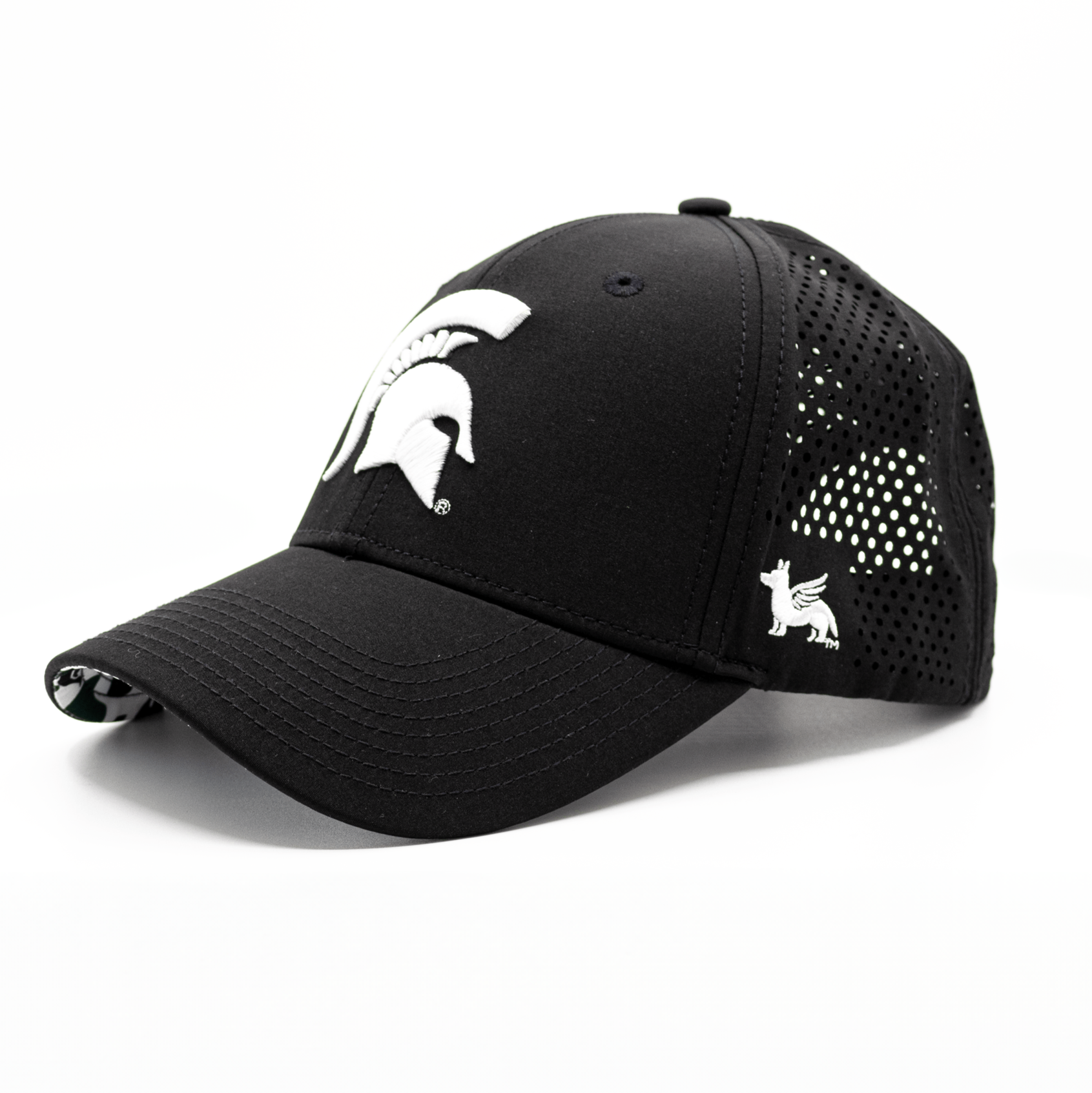 Brody | Black Michigan State Hat with Camo and Spartan Helmet – Nudge ...
