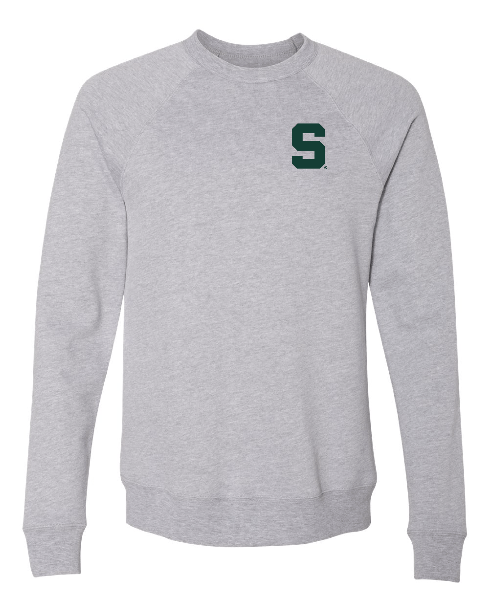 MSU Badge Block S Grey Crewneck Sweatshirt – Nudge Printing