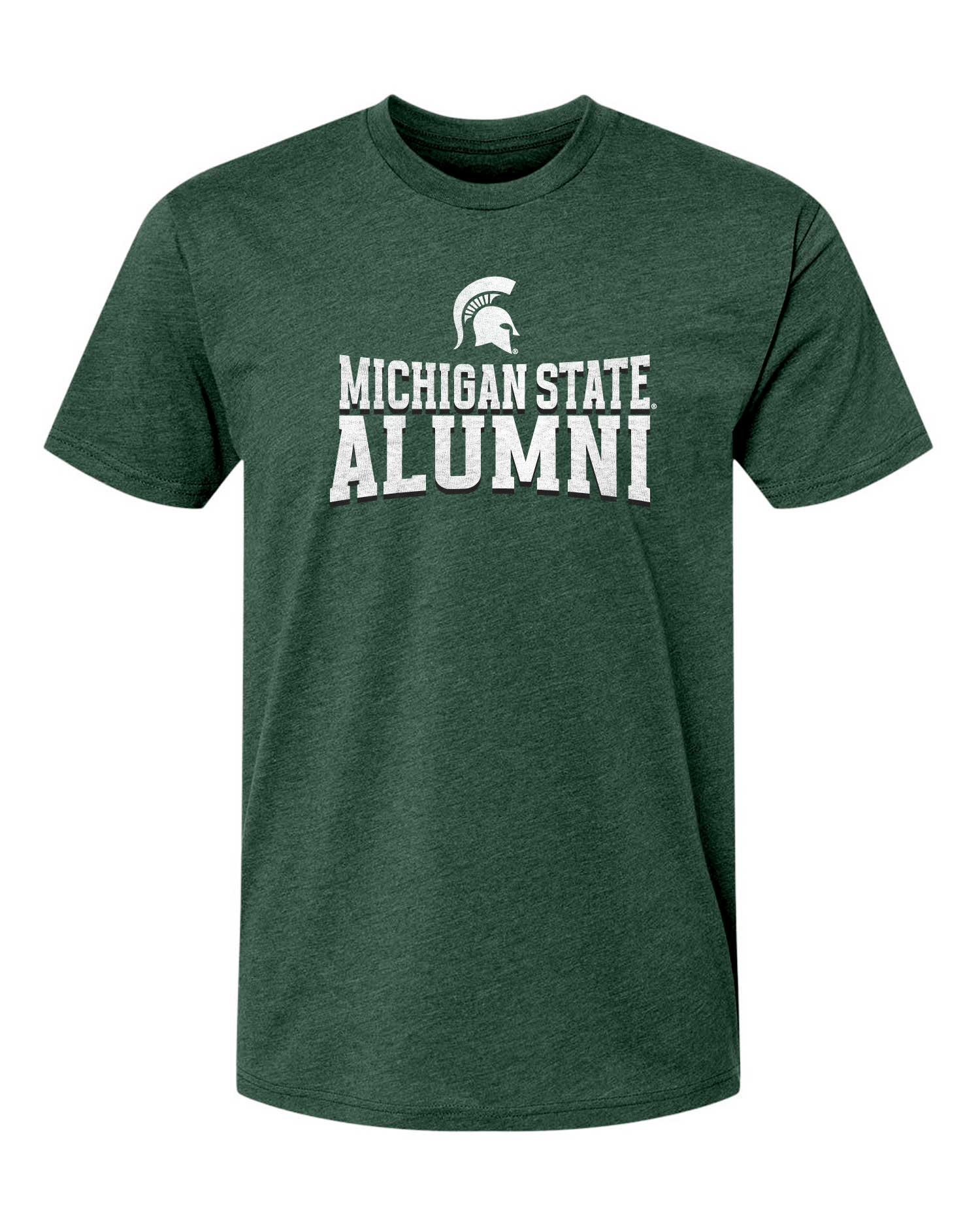 Michigan State Alumni T-Shirt in Green with Spartan Helmet – Nudge Printing