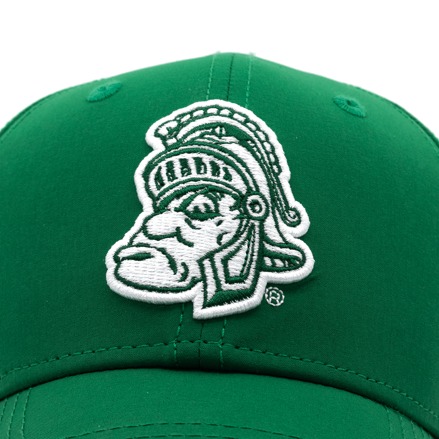 Green Michigan State Hat with Gruff Sparty | Nudge Printing