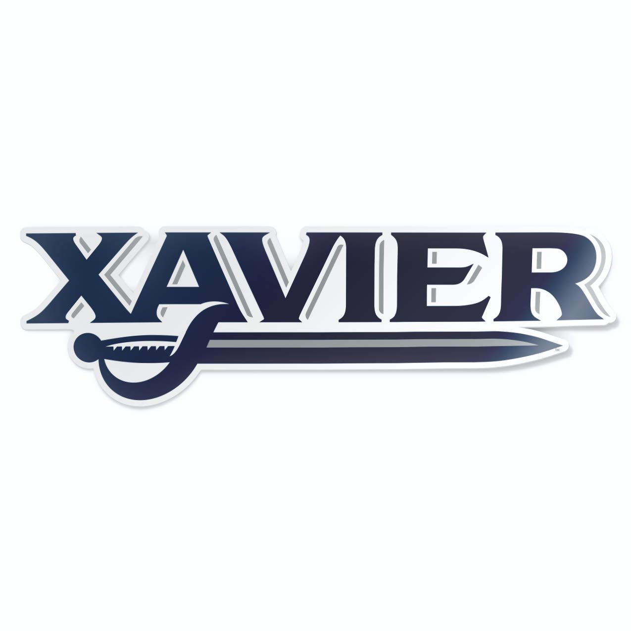Xavier University Wordmark with Sword Car Decal – Nudge Printing