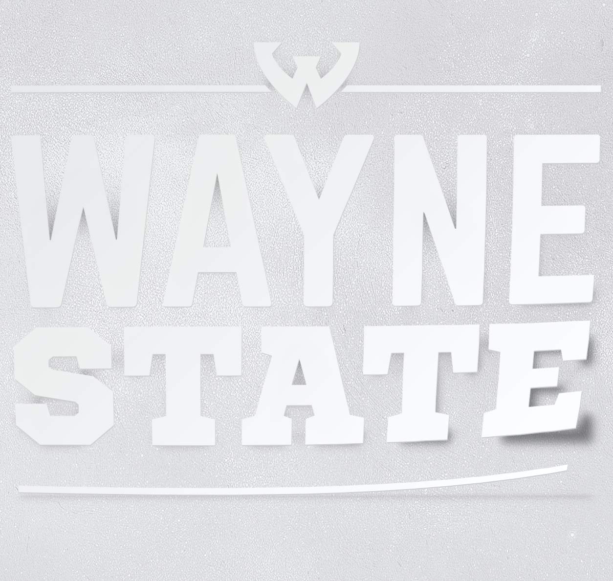 Wayne State University White Wordmark Logo Car Decal – Nudge Printing