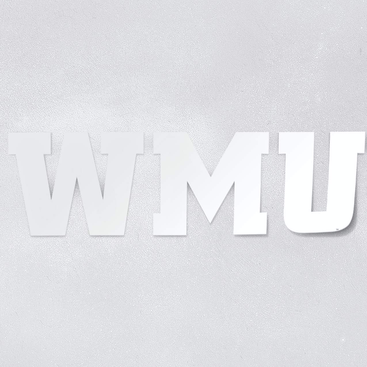 Western Michigan University White Block WMU Car Decal – Nudge Printing