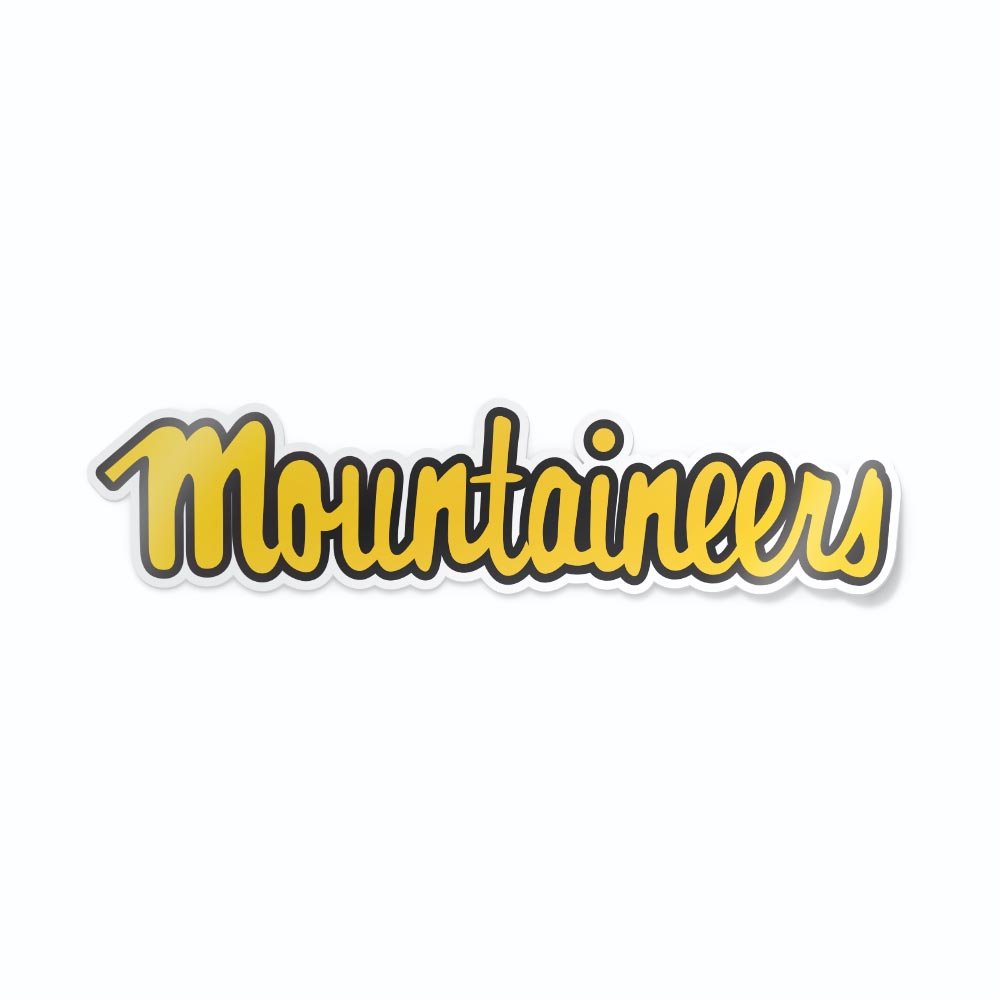 Appalachian State University Script Mountaineers Wordmark Car Decal Bu ...