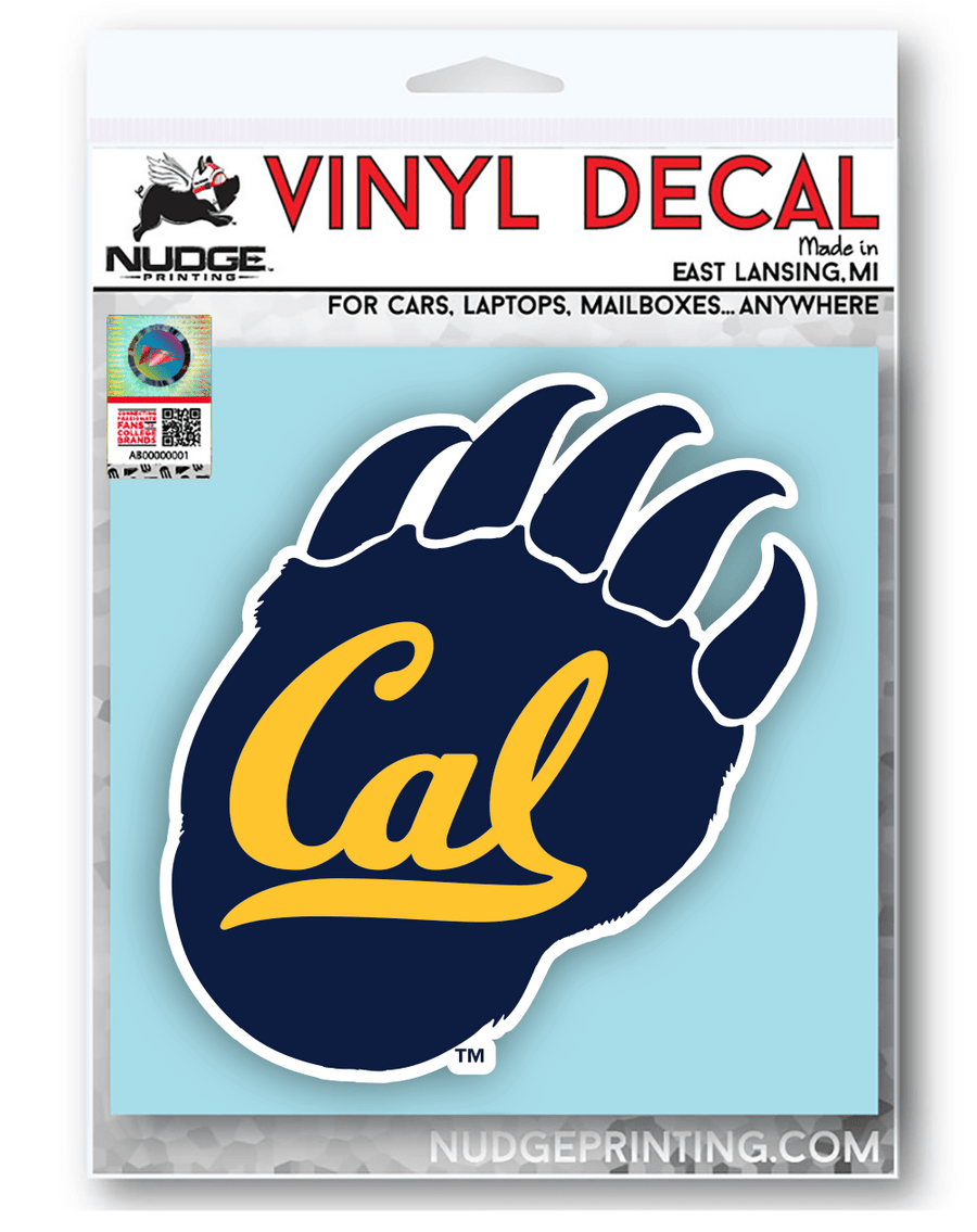 California Berkeley Cal Bear Paw Car Decal – Nudge Printing