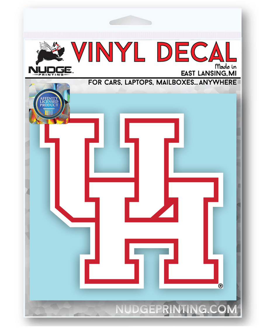 University of Houston UH Vinyl Car Decal Sticker – Nudge Printing