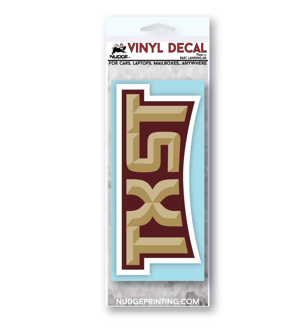 Texas State University TXST Car Decal – Nudge Printing