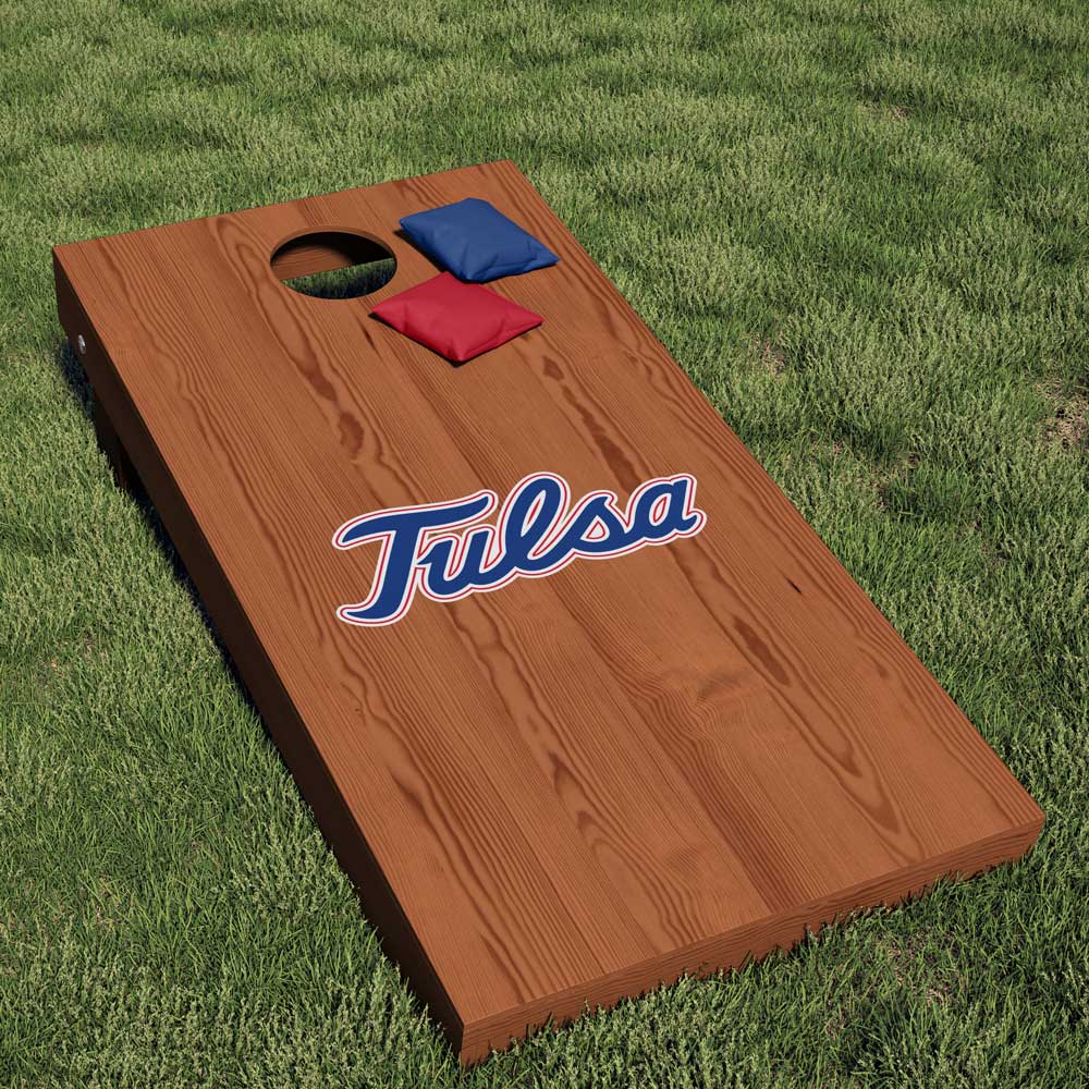 University of Tulsa Golden Hurricane Script Logo Cornhole Decal Sticke ...