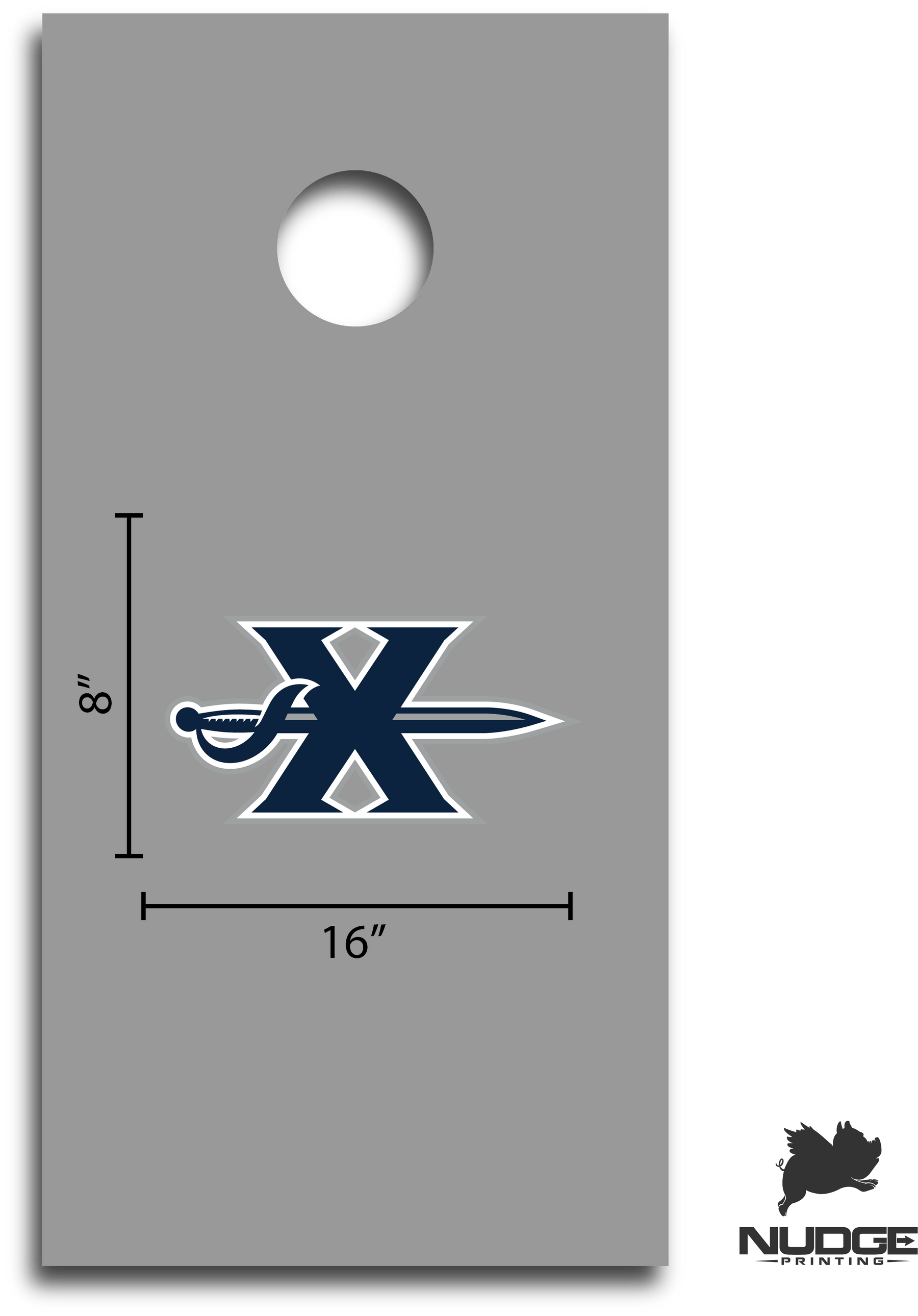 Xavier University Musketeers Block X with Sword Logo Cornhole Decal ...