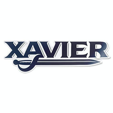 Xavier University Musketeers Block Wordmark with Sword Logo Cornhole D ...